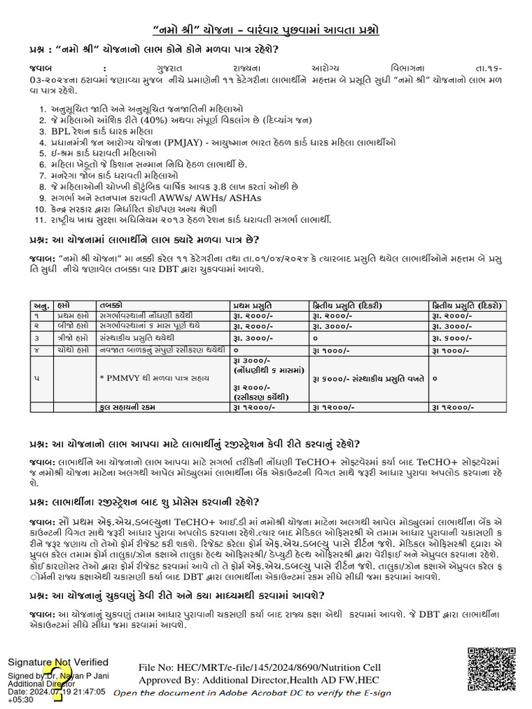 Namo Shree FAQ | PDF