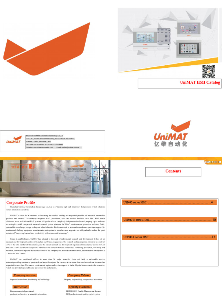 2 - UniMAT HMI Catalog-3月26日 | PDF | Usb | Automation