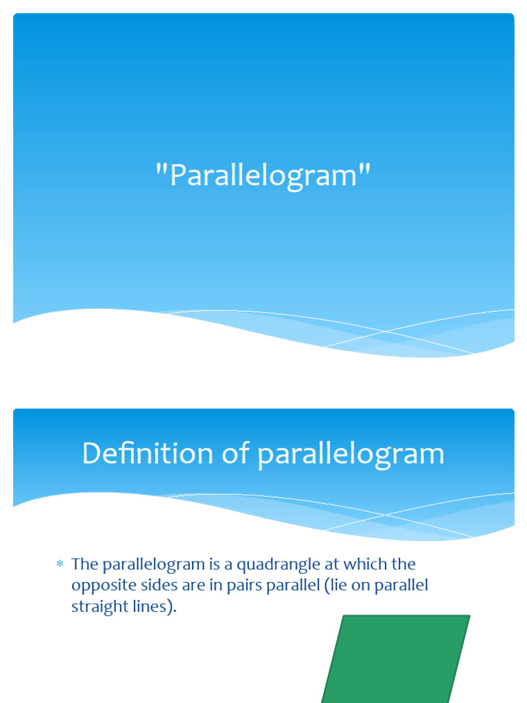 Parallelogram | PDF