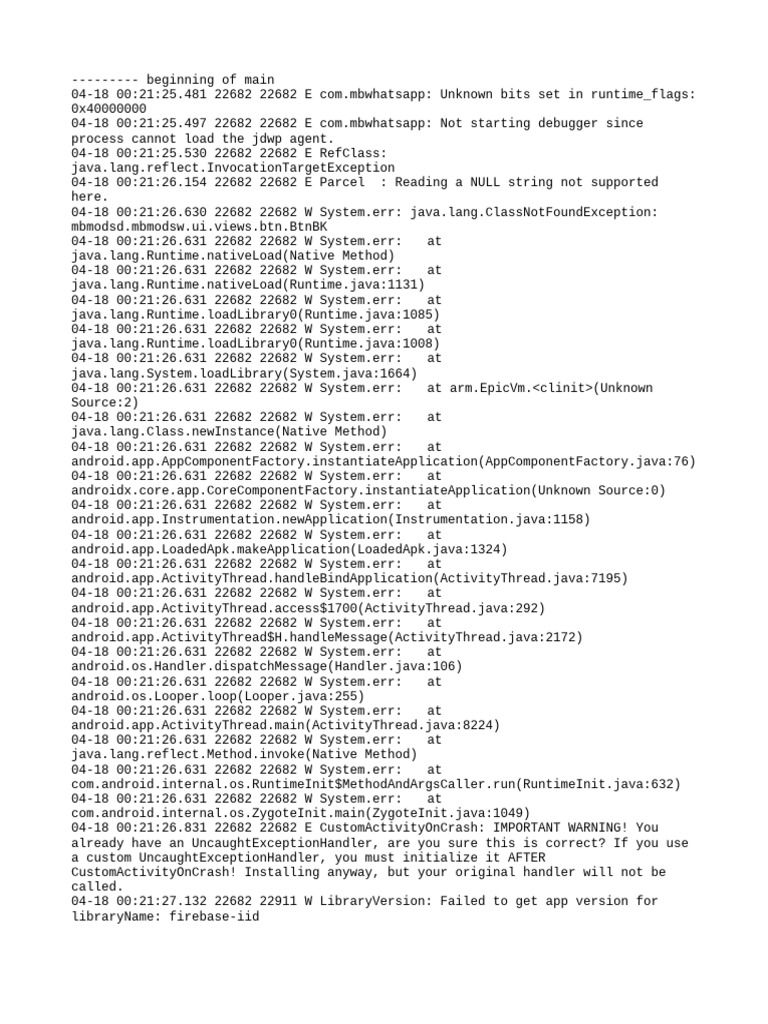 Logcat | PDF | Java (Programming Language) | Android (Operating System)