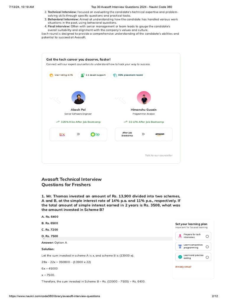 Top 30 Avasoft Interview Questions 2024 - Naukri Code 360 | PDF | Queue ...