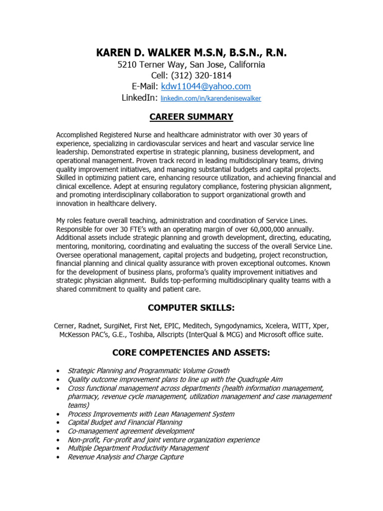 Karen Resume - Updated | Download Free PDF | Cardiology | Myocardial Infarction