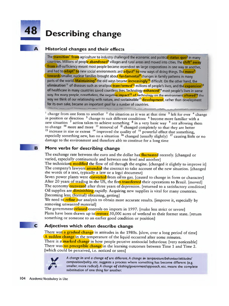 Describing Change | PDF