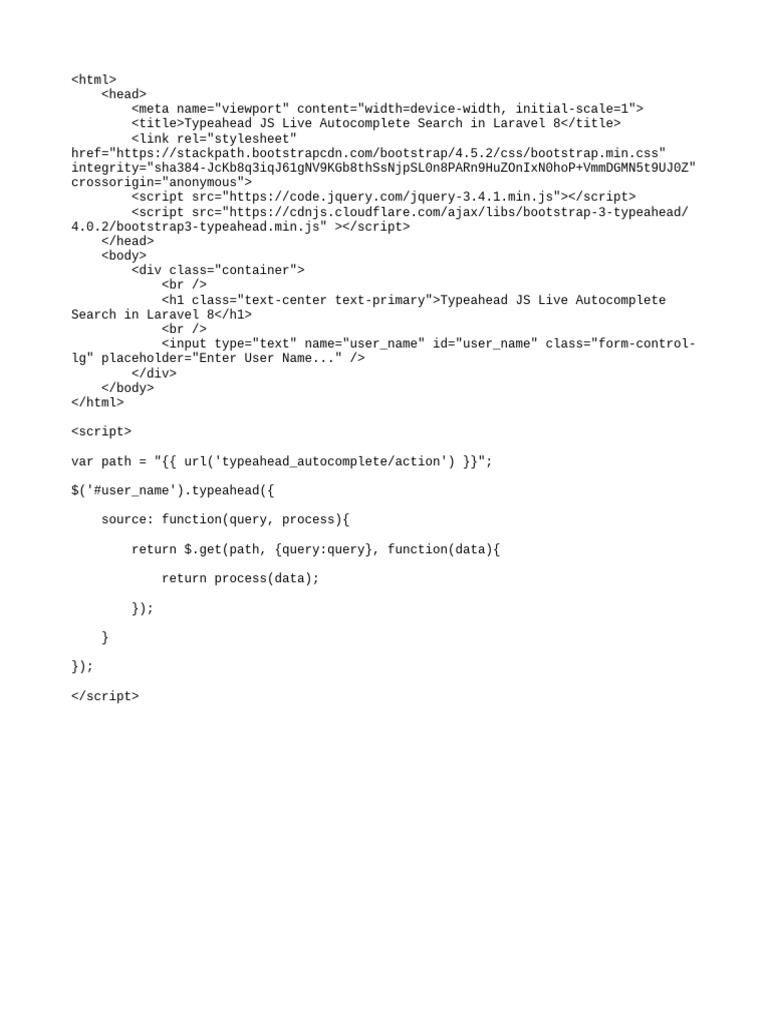 AutoComplete Blade File | PDF