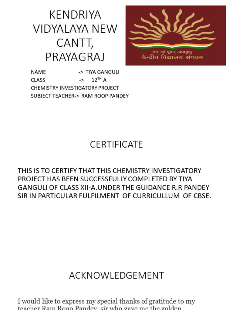 Kendriya Vidyalaya New Cantt, Prayagraj | PDF