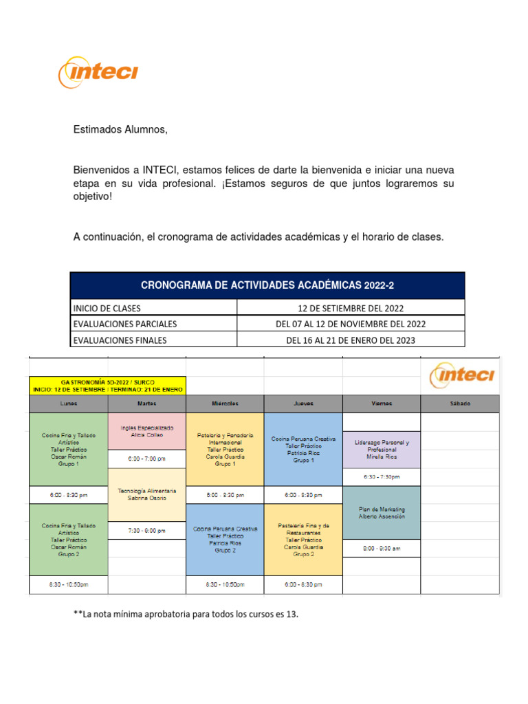 Bienvenida_GAST_5D-2022 | PDF