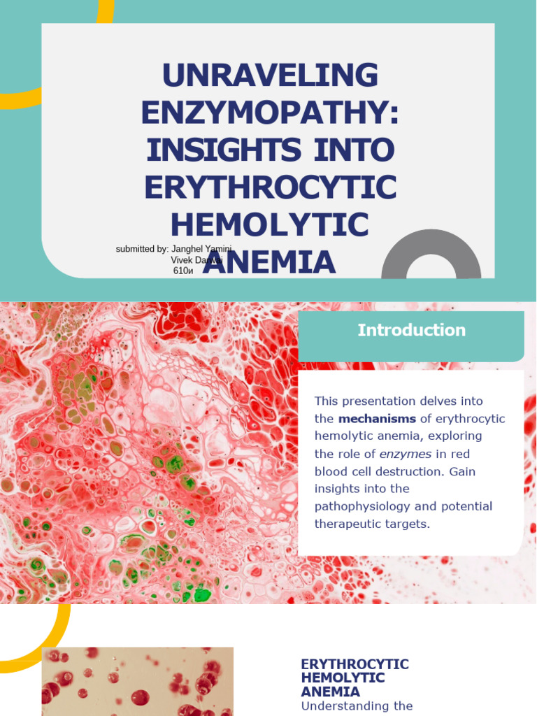 Enzymopathy and Haemolytic Anemia | PDF | Enzyme | Anemia