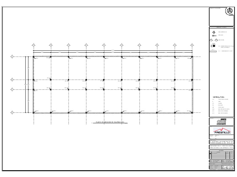Planta de Ubicacion de Columnas HSS | PDF