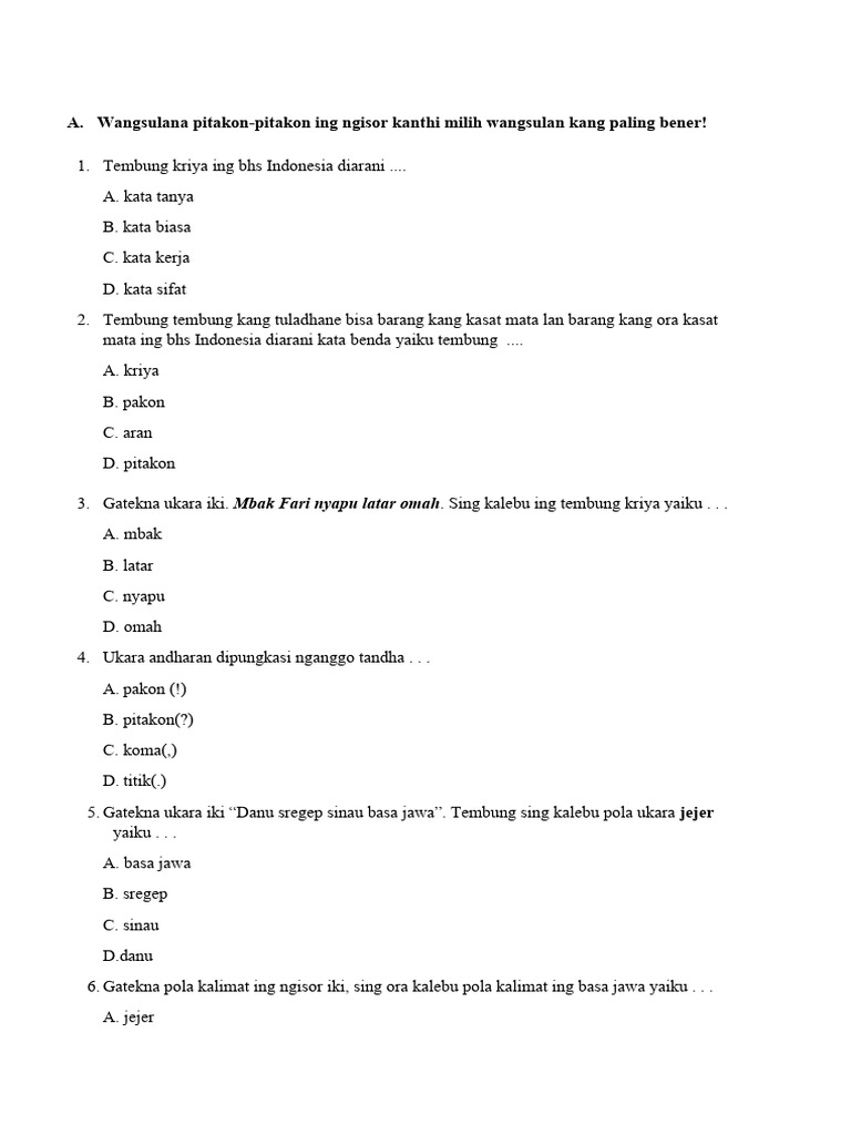 Labkom Bhs Jawa | PDF