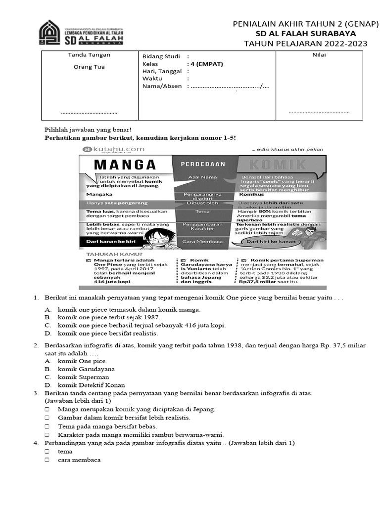 Template SBDP Kelas 4 | PDF