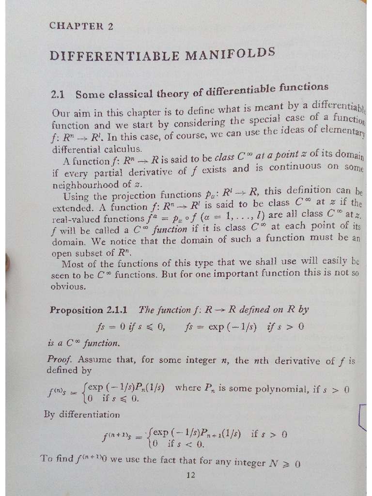 Differentiable Manifolds | PDF