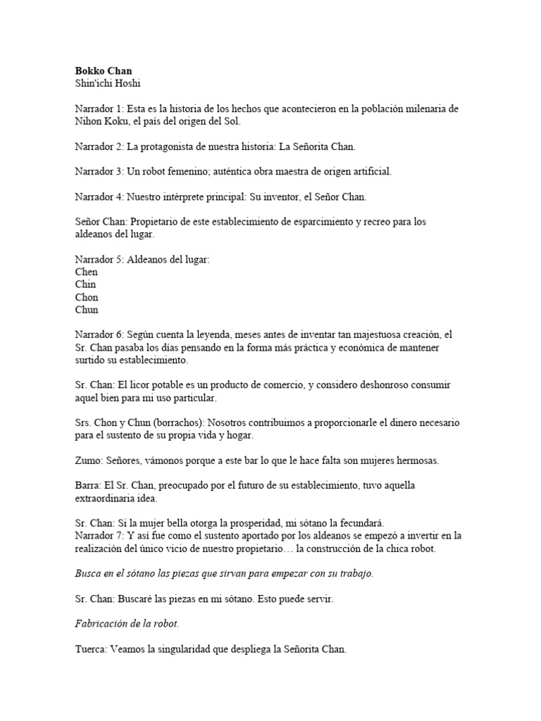 Bokko-Chan: La Robot del Bar | PDF
