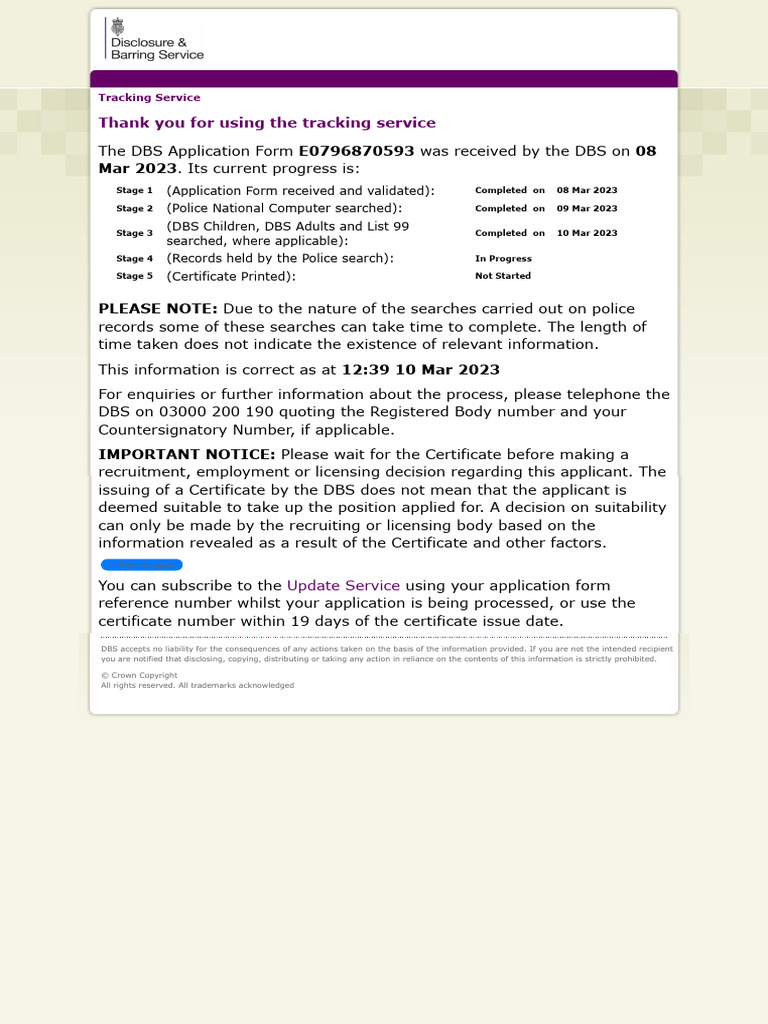 Disclosure and Barring Service | PDF