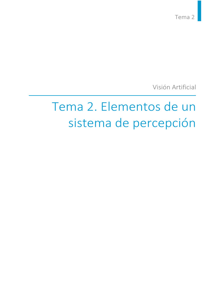 Tema 2. Elementos de un sistema de percepción | PDF | Conversor analógico a digital ...