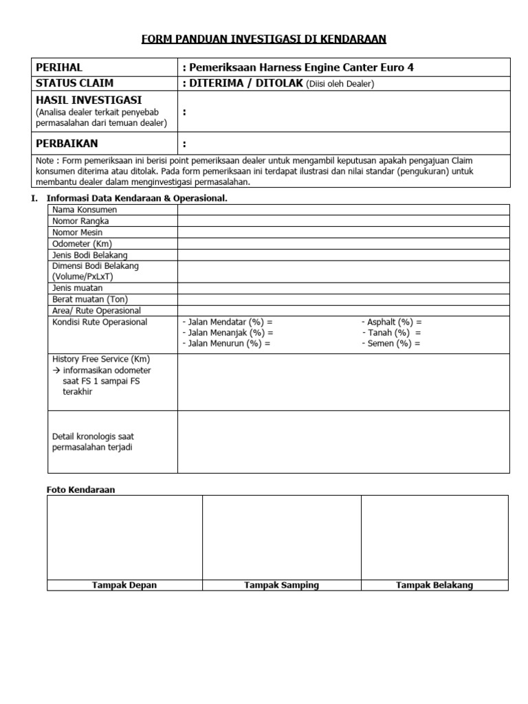 Form Pemeriksaan | PDF