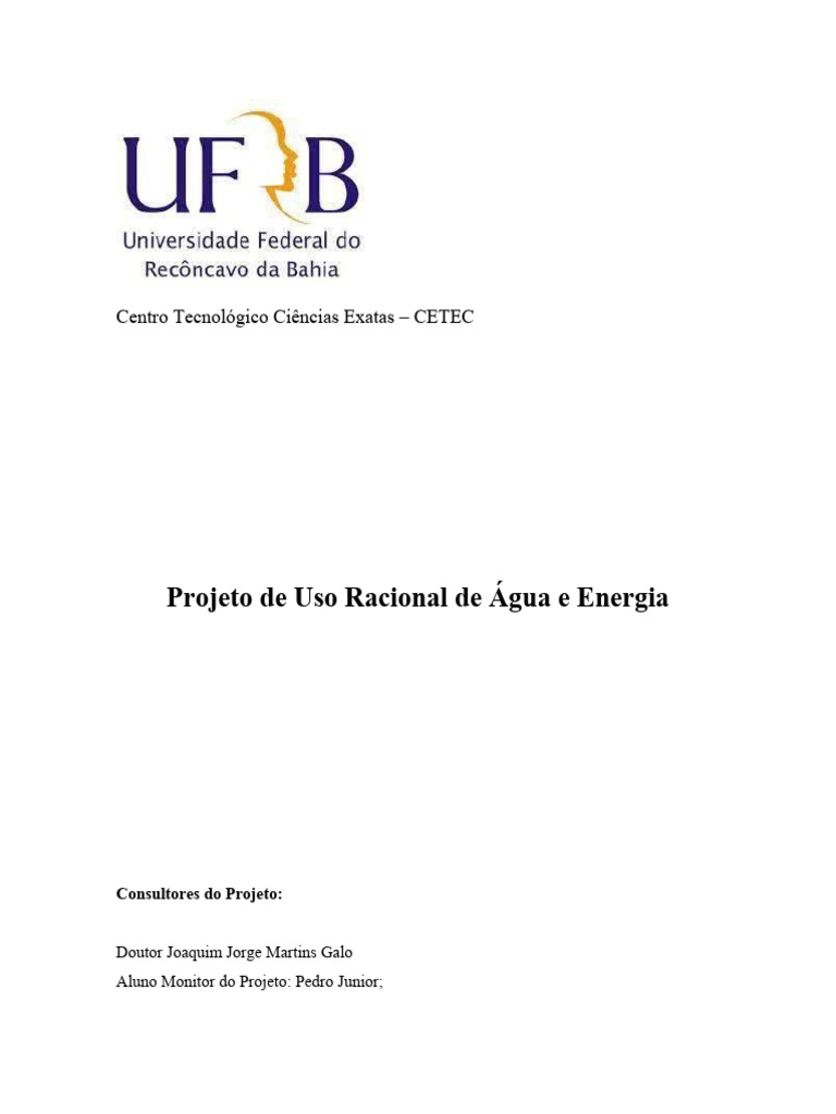 2__Novo Projeto_Eng_Uso_Racional de Energia e Agua | PDF | Potência (Física) | Eletricidade