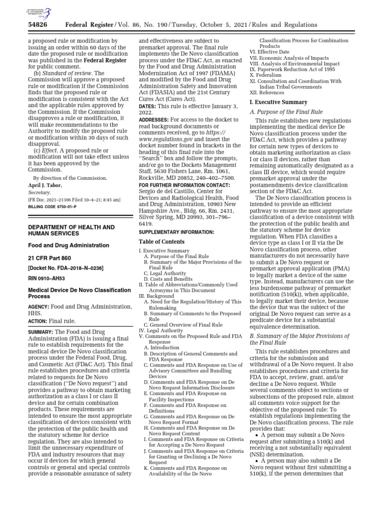 Federal Register / Vol. 86, No. 190 / Tuesday, October 5, 2021 / Rules ...
