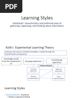 Kolb's Learning Styles Explained | PDF | Learning Styles | Learning