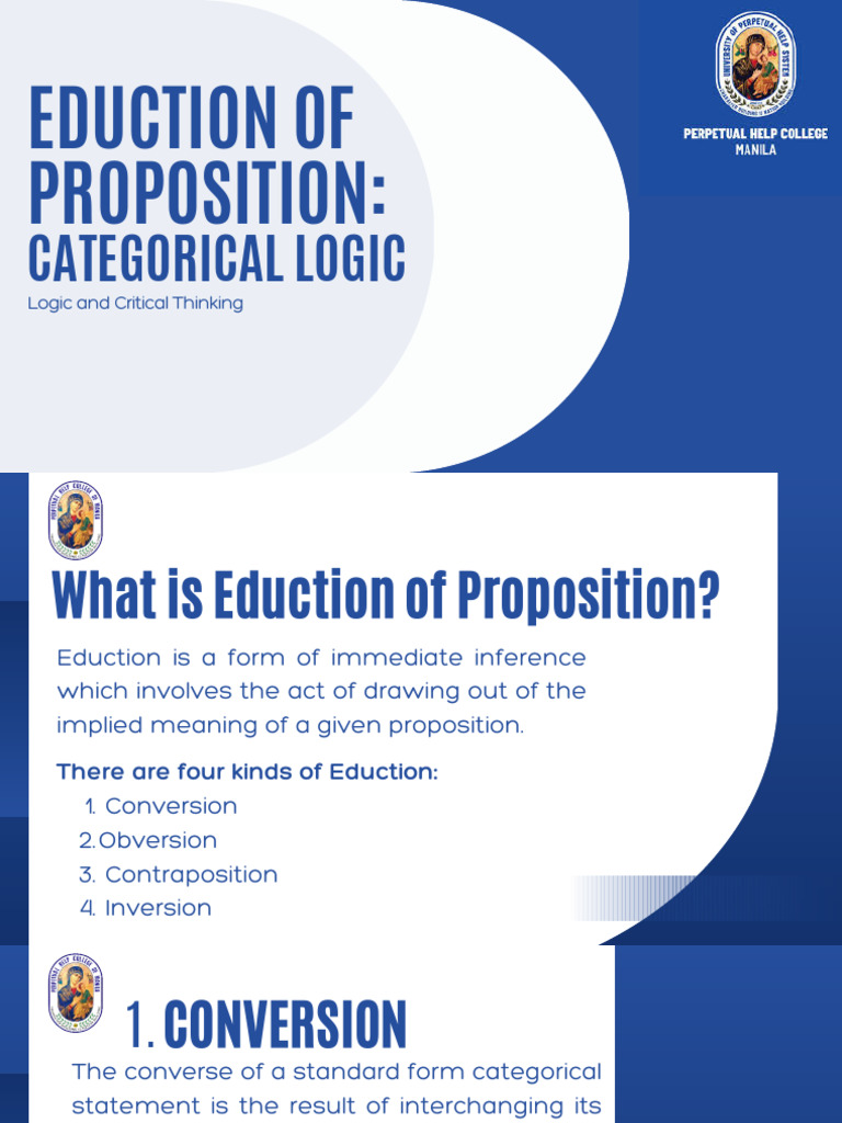 EDUCTION of Proposition | PDF | Syntax (Logic) | Mathematical Logic