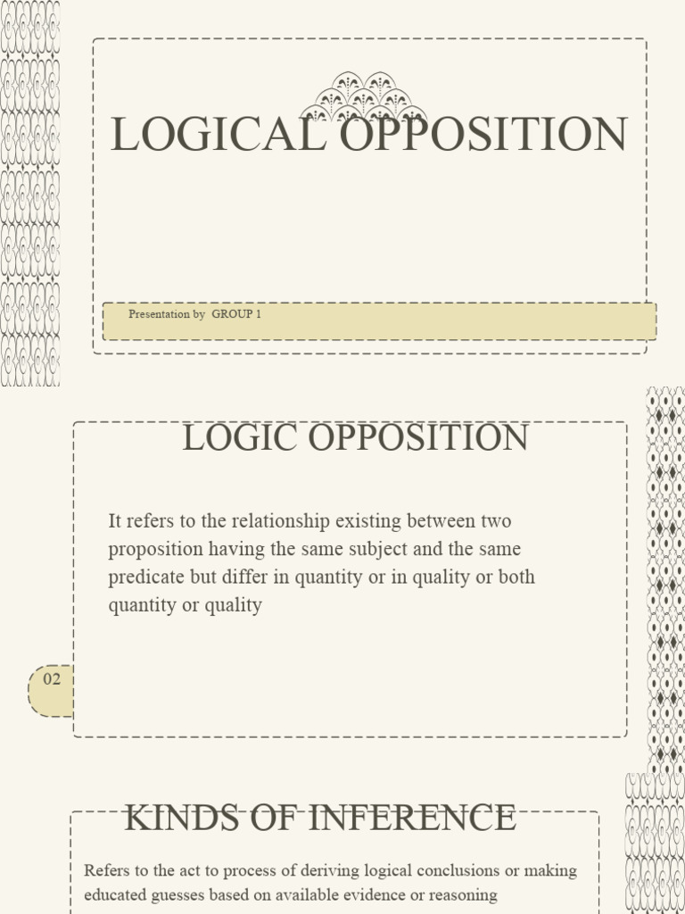 Understanding Logical Opposition Types | PDF | Inference | Logic