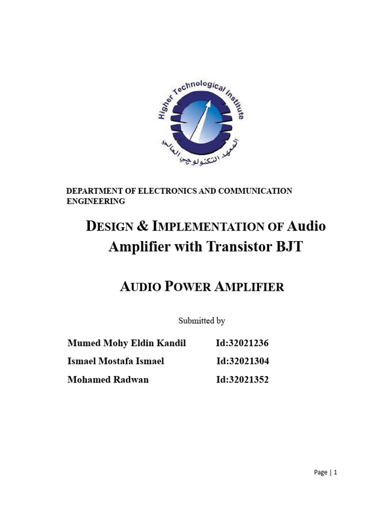Department of Electronics and Communication Engineering | PDF | Bipolar Junction Transistor ...