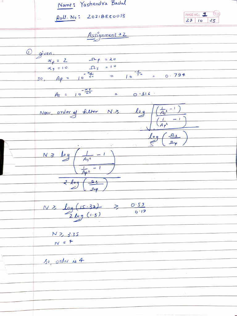 DSP Assignment | PDF