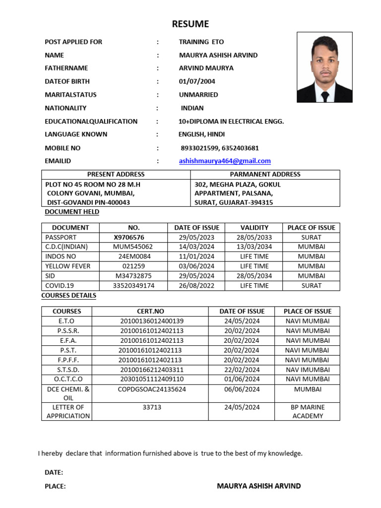 Maurya Ashish Eto | PDF