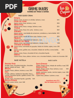 Menu Bernardi | PDF | Alimentos | Postres