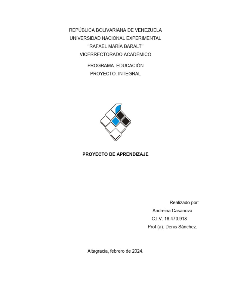 Proyecto de Aprendizaje | PDF | Agua | Maestros