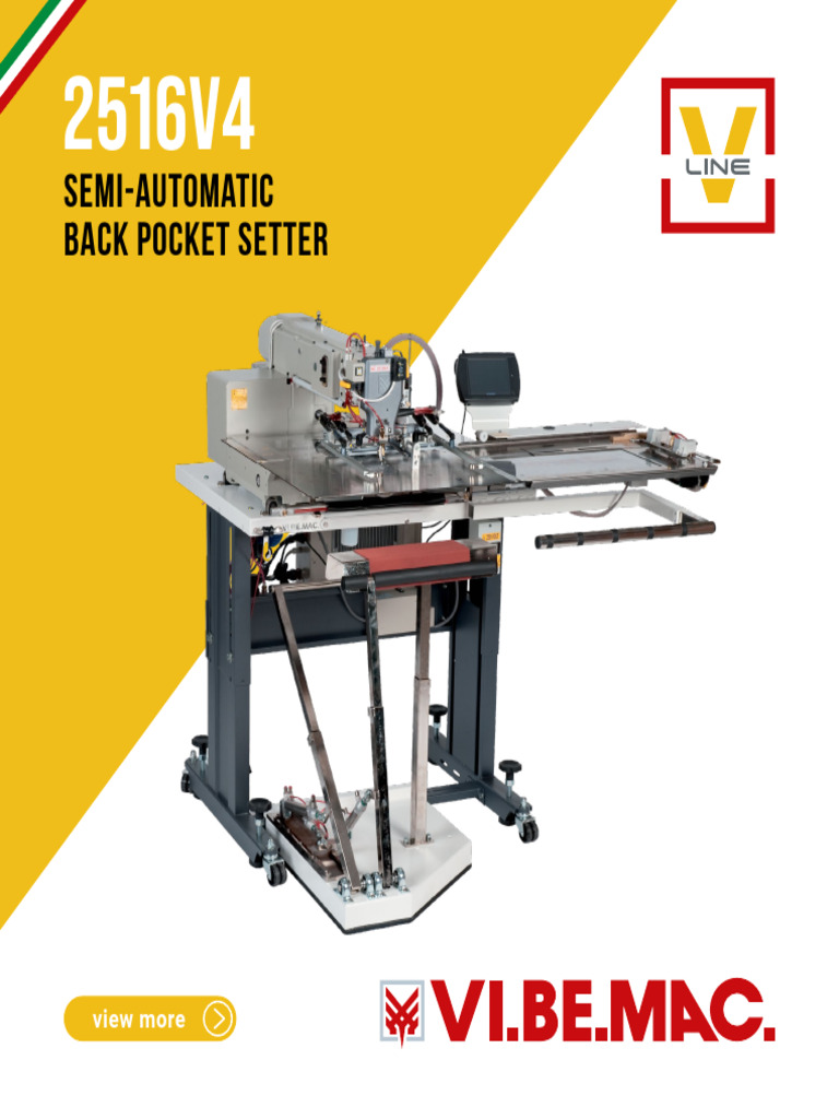 Vi.Be.Mac 2516V4 Pocket Setter Overview | PDF | Sewing