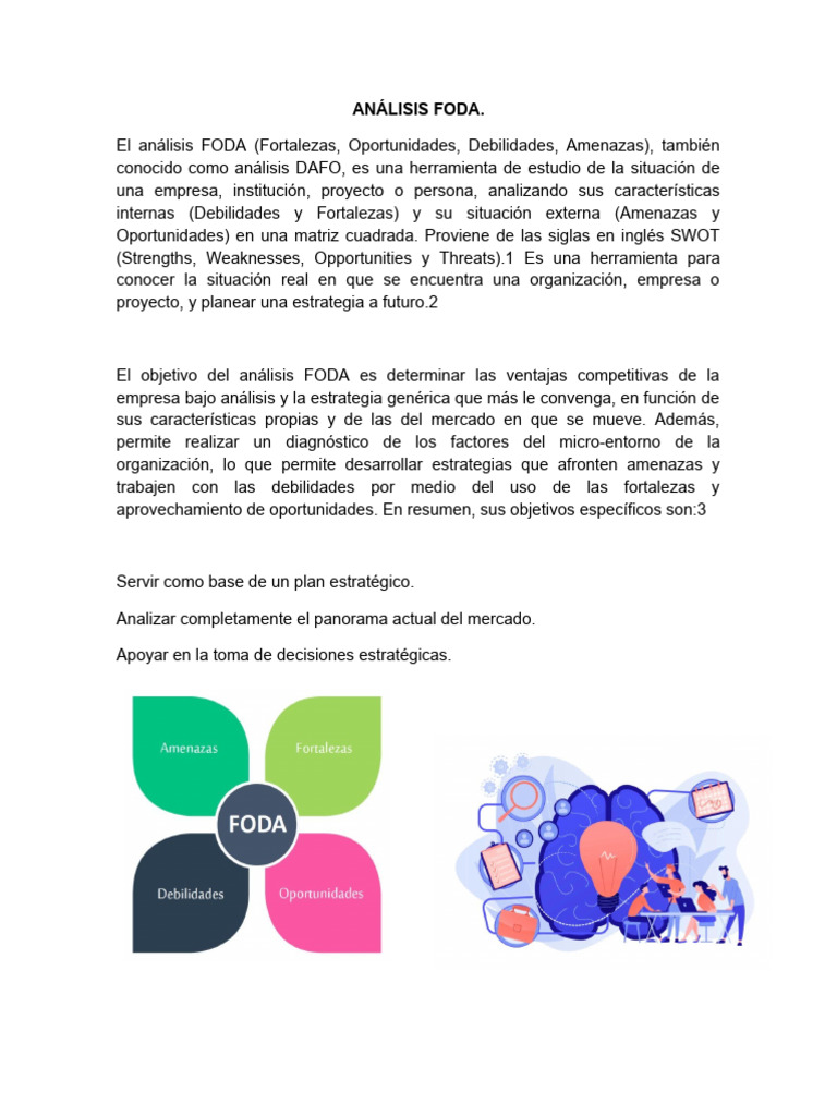 ANÁLISIS FODA | PDF | Análisis FODA | Business