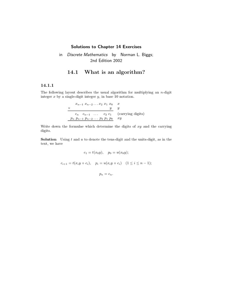 Ch14 Student | Download Free PDF | Algorithms | Multiplication