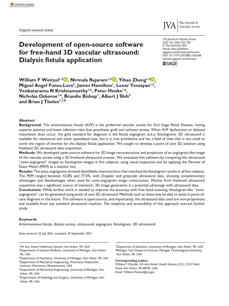 Weitzel Et Al 2021 Development of Open Source Software For Free | PDF | Medical Ultrasound ...
