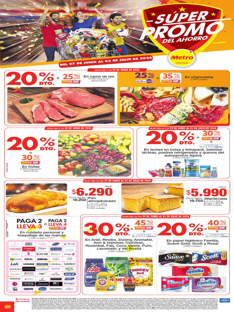 Octavilla Metro Del 27 Junio Al 3 Julio | PDF | Alimentos