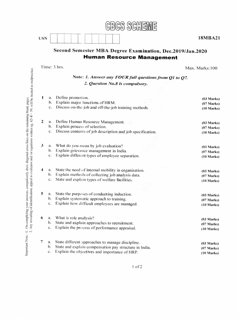 MBA 2nd SEM . DEC 2019-JAN.2020 (1) | PDF