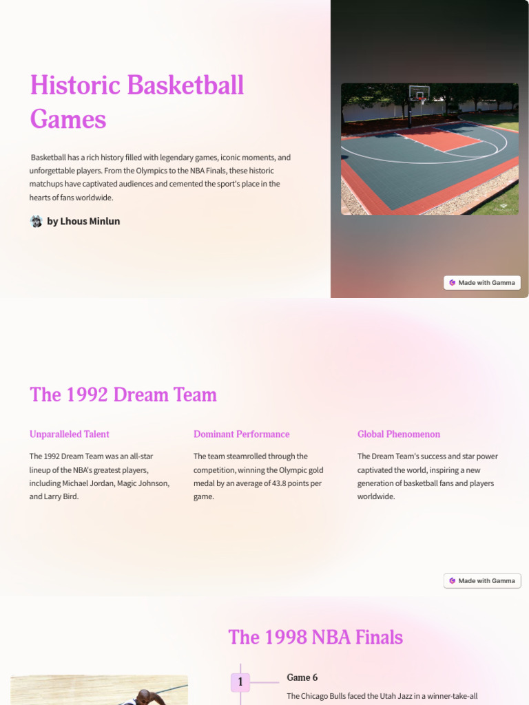 Historic Basketball Games | PDF | Nba Finals | Le Bron James