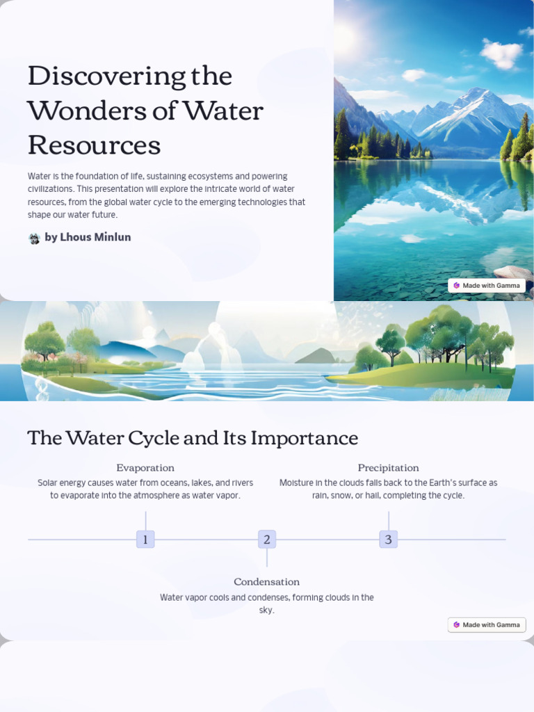 Discovering The Wonders of Water Resources | PDF | Water | Water ...
