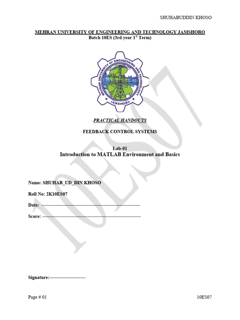 Lab 01 | PDF | Matrix (Mathematics) | Trigonometric Functions Lab 01 | PDF | Matrix (Mathematics) | Trigonometric Functions