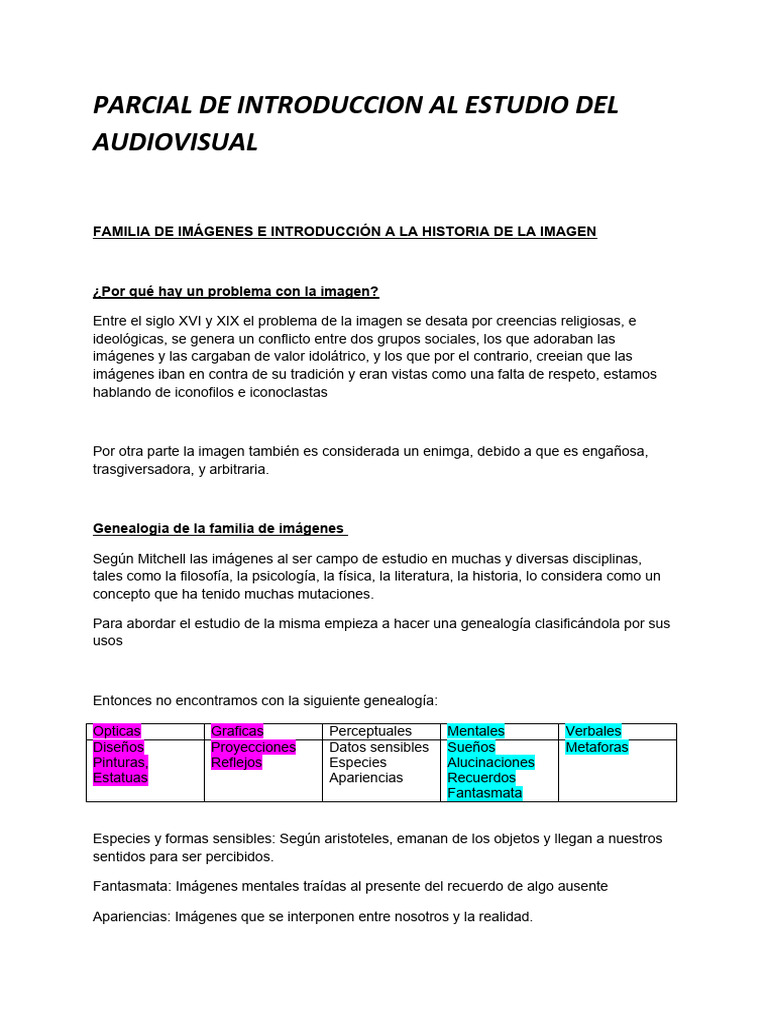 Resumen Audiovisual Modulo 1 | PDF | Percepción | Color