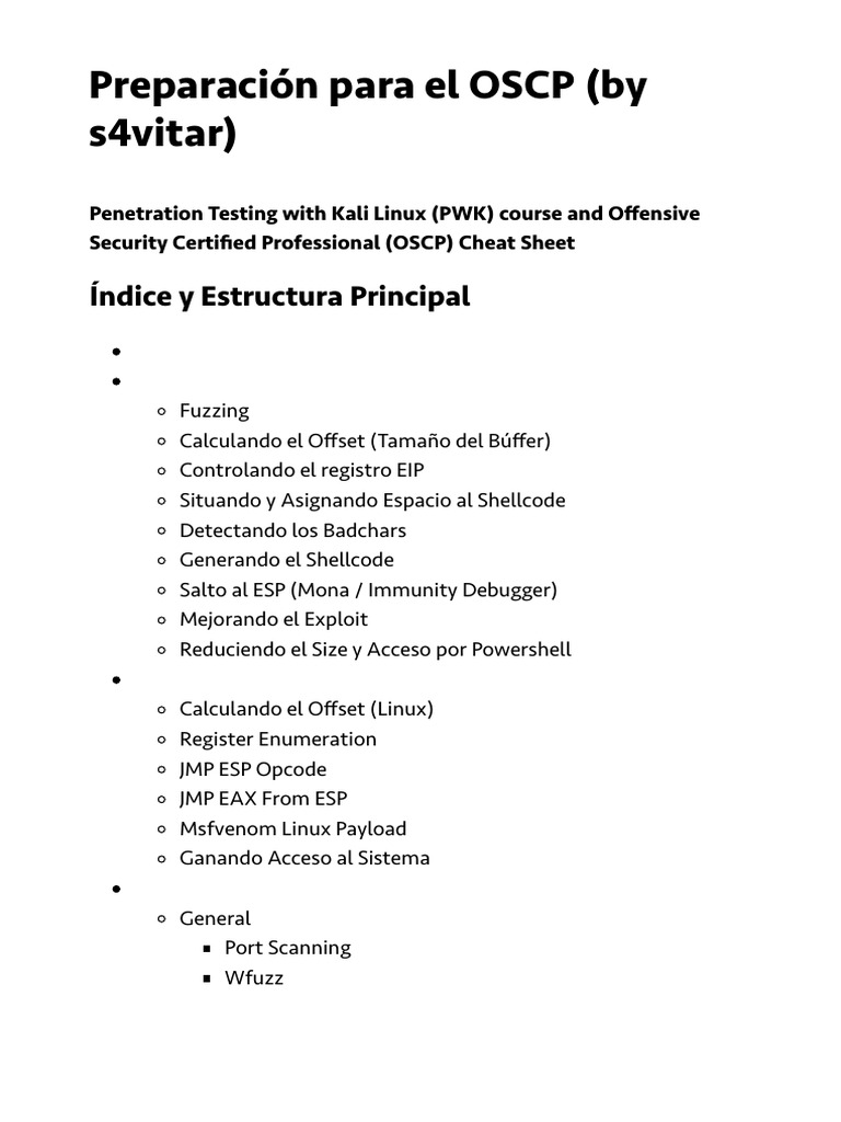 Preparación OSCP - MD GitHub | PDF | Python (lenguaje de programación) | Informática