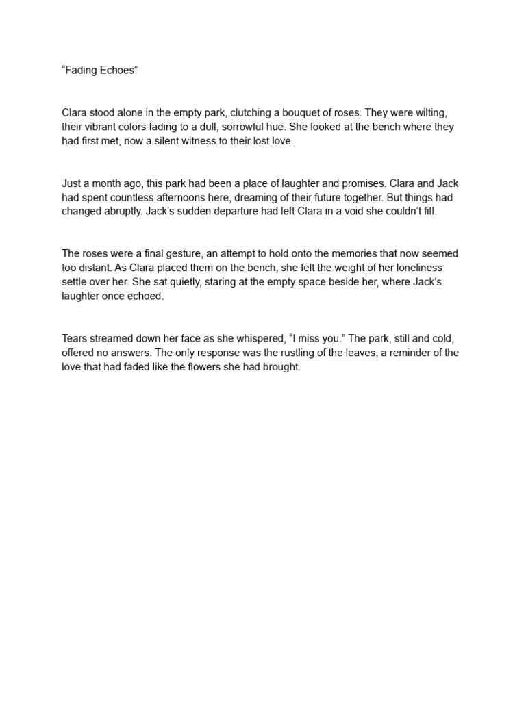 Fading Echoes (A Short Story) | PDF