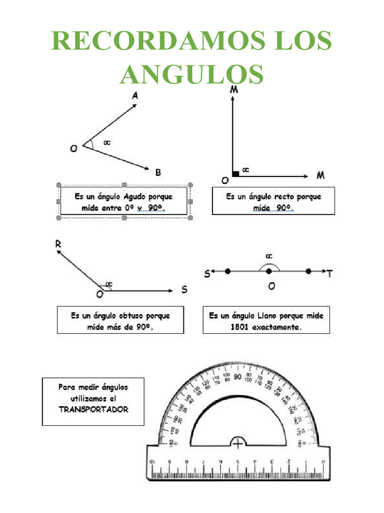 Ficha Recordamos Los Angulos y Su Clasificacion | PDF