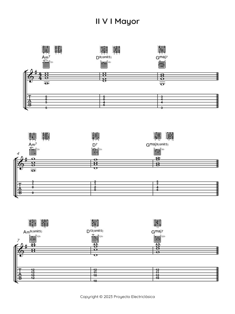II V I Mayor Partitura Completa | PDF