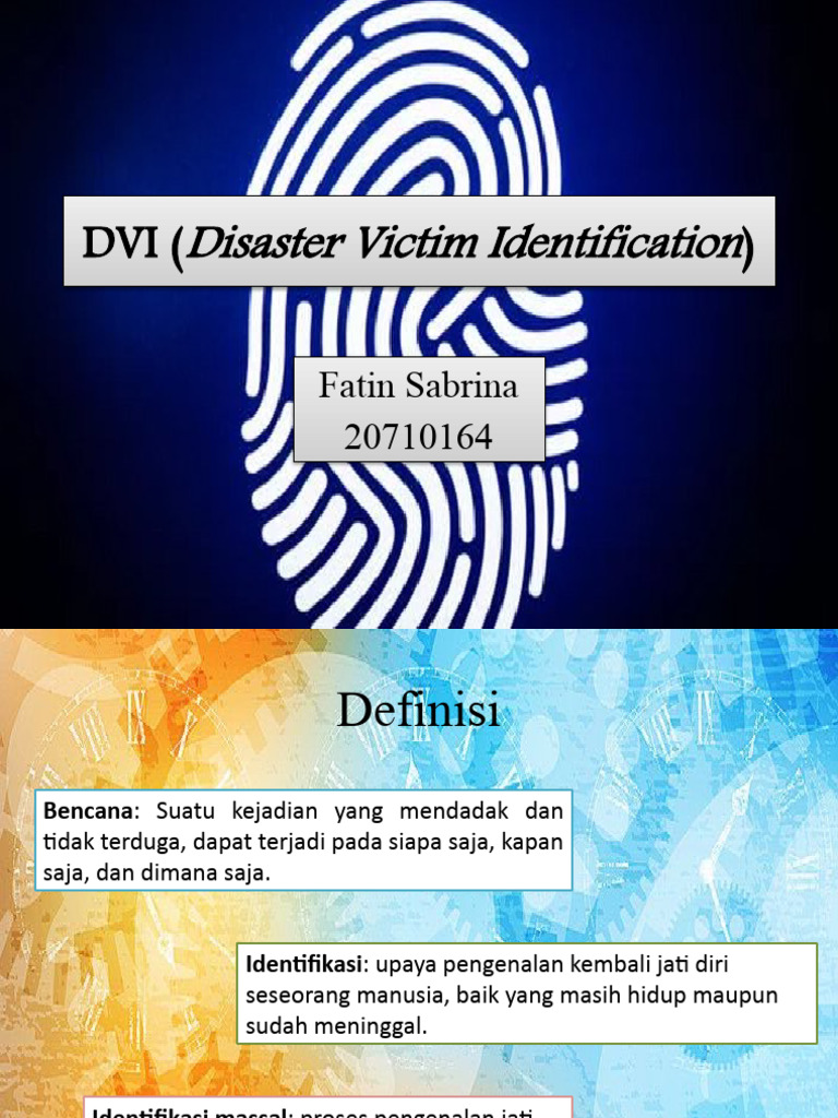 DVI (Disaster Victim Identification) | PDF