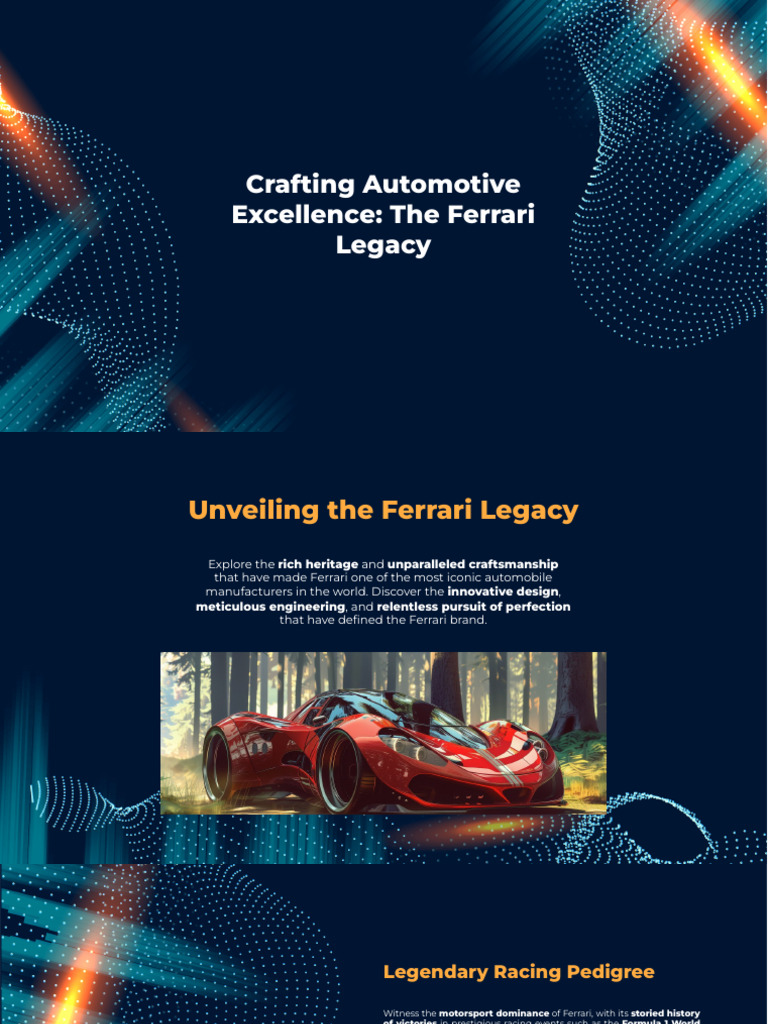 Crafting Automotive Excellence The Ferrari Legacy | PDF