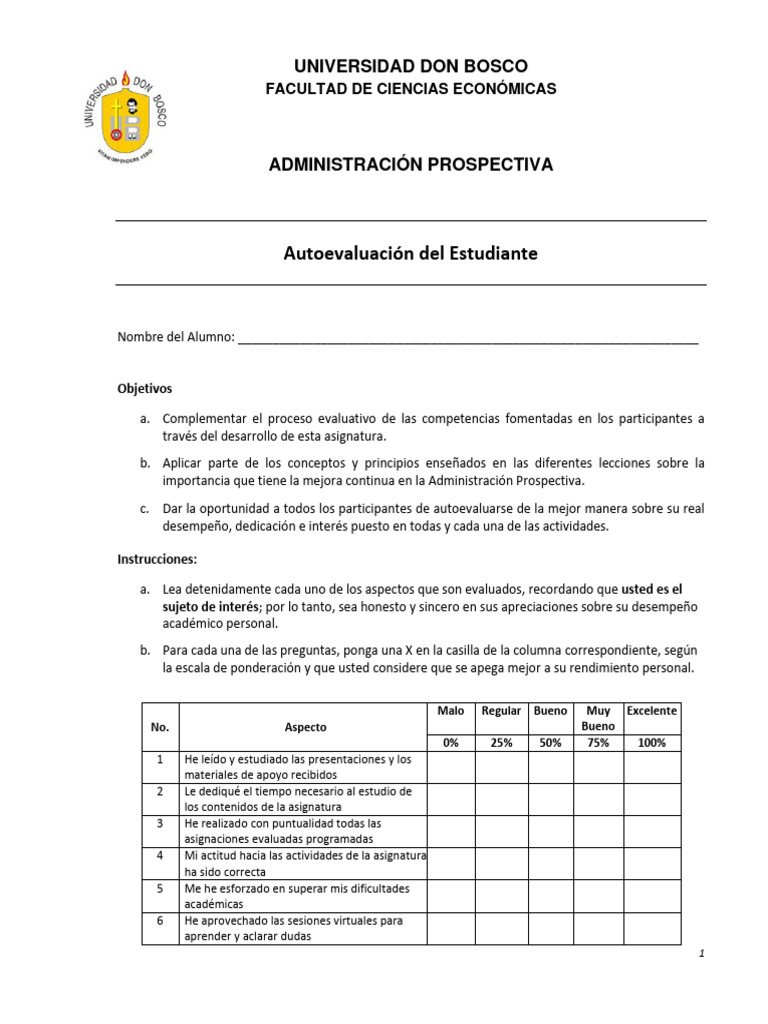 Autoevaluación DSFSDF | PDF | Modificación de comportamiento | Cognición