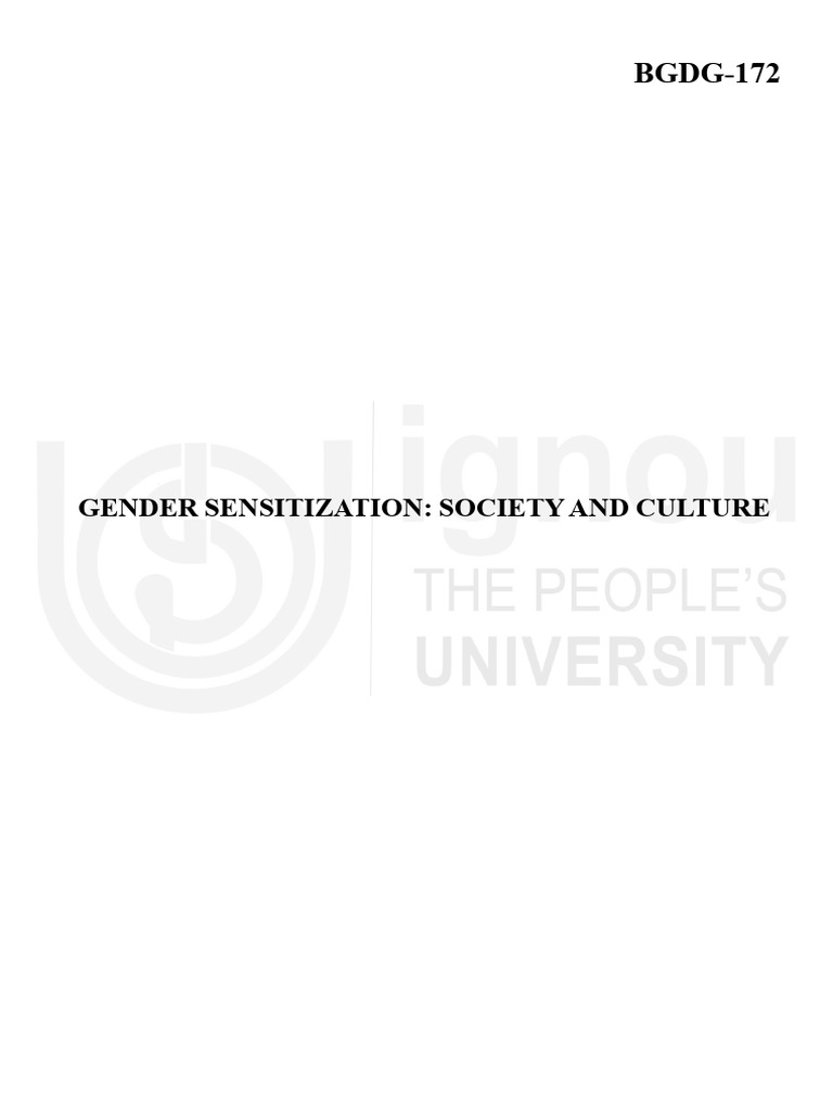BGDG 172 Full Textbook | PDF | Gender | Gender Studies