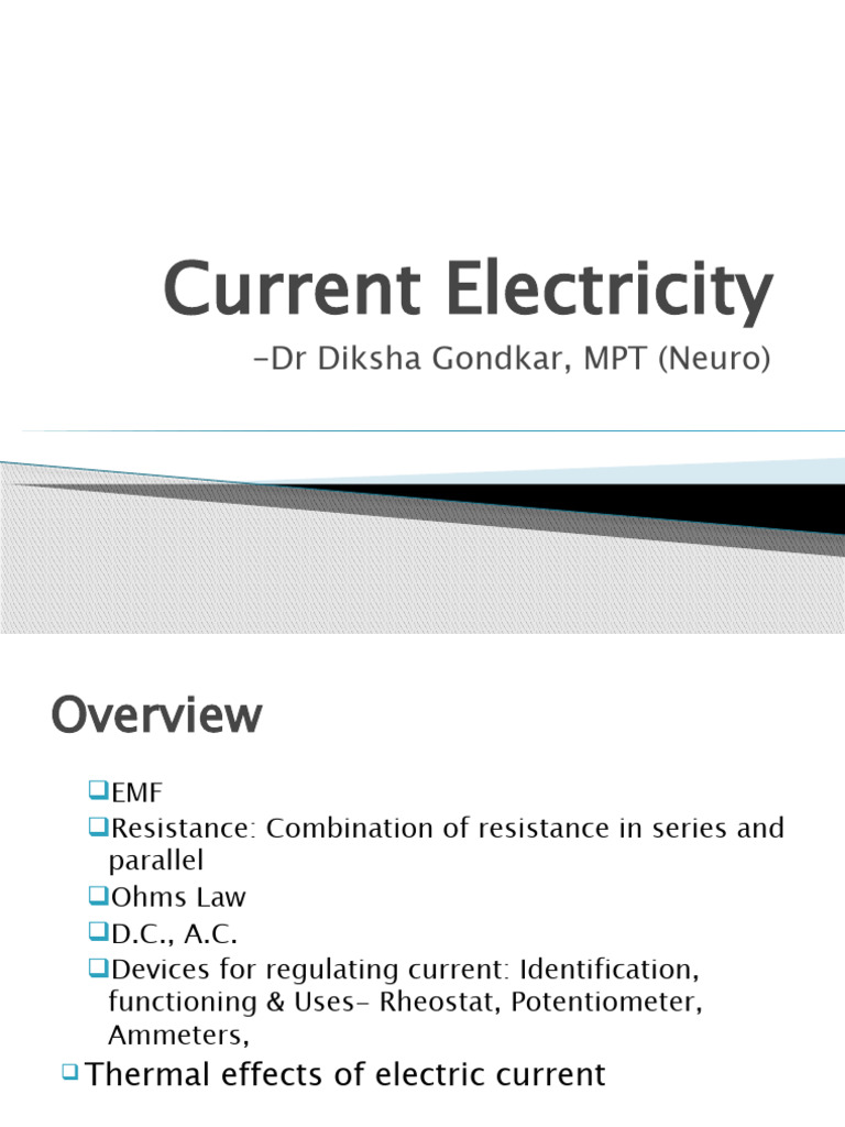Current Electricity | PDF | Electrical Resistance And Conductance ...