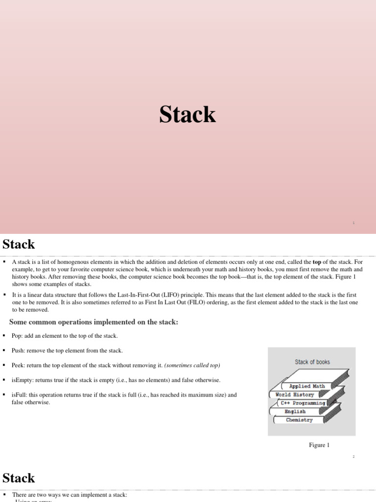 Stack Implementation | Download Free PDF | Algorithms And Data Structures | Software Engineering