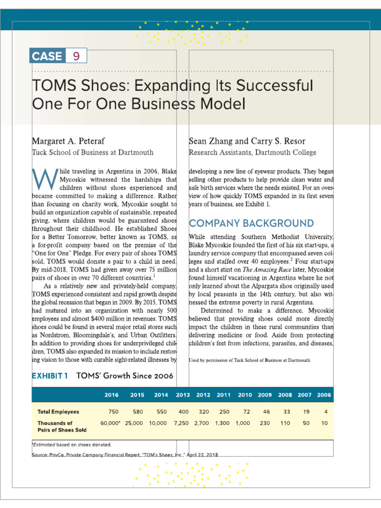 Caso 9 Toms Shoes 9 | PDF